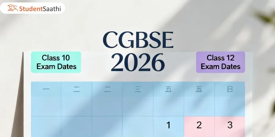 CGBSE Exam Date 2026 Out: Check CG Board Class 10, 12 Time Table ...